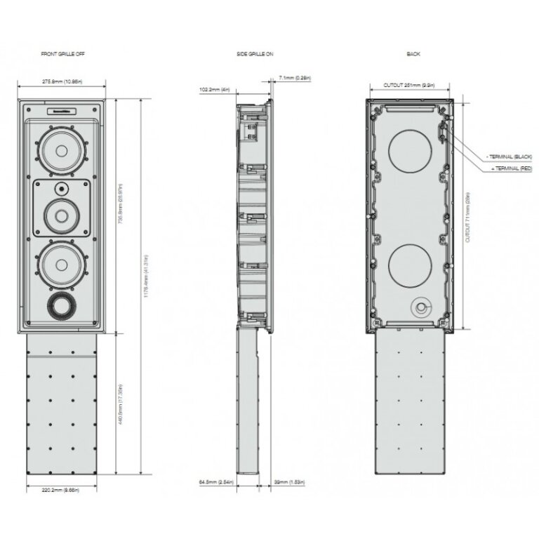 B&W CWM7.3 S2 - 3 Way In-Wall Speaker (Single) - CALL FOR PRICE - Smarthomes Made Simple